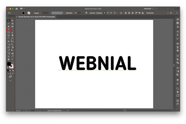 Como destacar texto no Illustrator – Webnial
